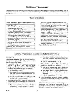Fillable Online 2017 Form 4T Instructions Fax Email Print - pdfFiller