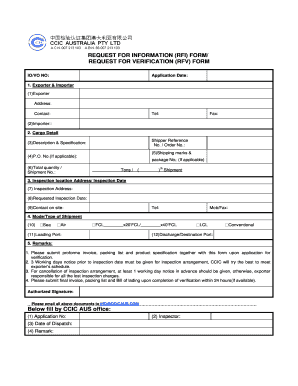 Fillable Online REQUEST FOR INFORMATION (RFI) FORM/ Fax Email Print - pdfFiller