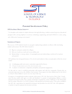 Fillable Online SST-Excellence Mission Statement Fax Email Print ...