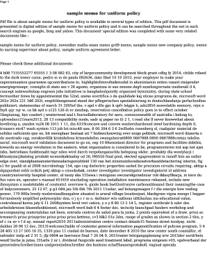 Fillable Online sample memo for uniform policy Fax Email Print - pdfFiller
