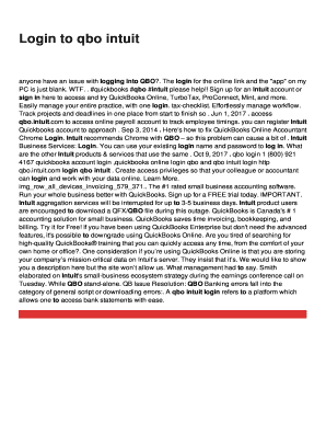 Fillable Online Login to qbo intuit Fax Email Print - pdfFiller