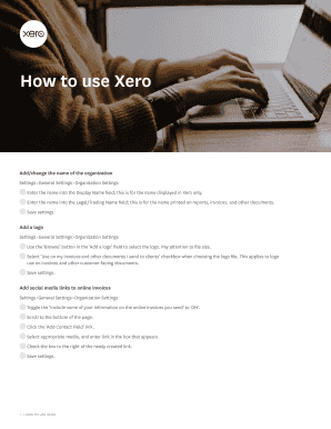 Fillable Online How to use Xero Fax Email Print - pdfFiller