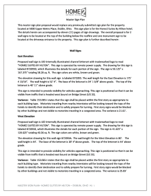 Fillable Online This master sign plan proposal would replace any ...