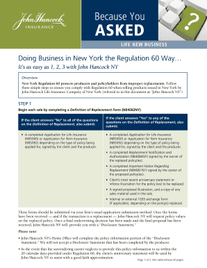 Fillable Online Doing Business in New York the Regulation 60 Way Fax ...