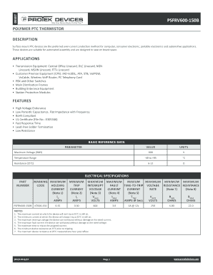 Fillable Online POLYMER PTC THERMISTOR Fax Email Print - pdfFiller