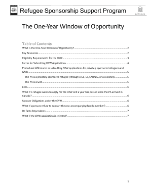 Fillable Online The One-Year Window of Opportunity Fax Email Print ...