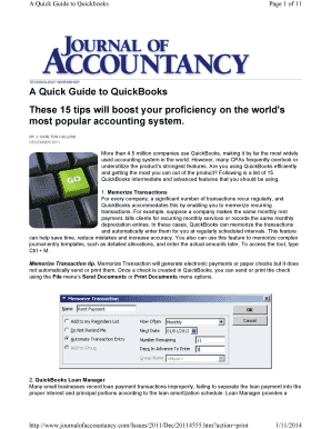 Fillable Online A Quick Guide to Quickbooks Fax Email Print - pdfFiller