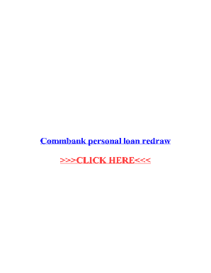 Fillable Online Commbank personal loan redraw Fax Email Print - pdfFiller