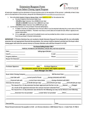 Fillable Online Instructions to Extend a HUD Contract: Fax Email Print ...