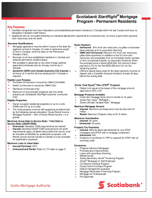 Fillable Online Scotiabank StartRight Mortgage Fax Email Print - pdfFiller
