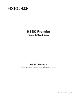 Fillable Online Section 1 HSBC Premier Account General Agreement Fax ...