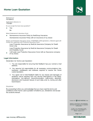Fillable Online Home Loan Quotation Fax Email Print - pdfFiller