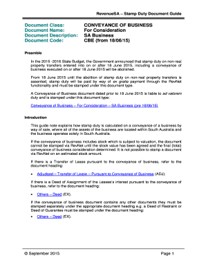 Fillable Online CONVEYANCE OF BUSINESS Fax Email Print - pdfFiller