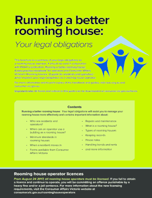 Fillable Online ooming house operator licences Fax Email Print - pdfFiller