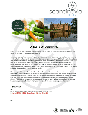 Fillable Online A TASTE OF DENMARK Fax Email Print - pdfFiller