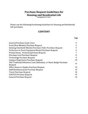 Fillable Online Purchase Request Guidelines for Fax Email Print - pdfFiller