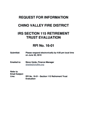 Fillable Online IRS SECTION 115 RETIREMENT Fax Email Print - pdfFiller