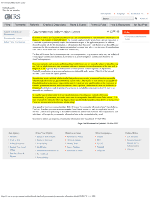Fillable Online Governmental Information Letter Fax Email Print - pdfFiller