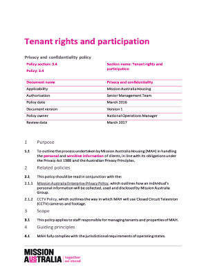 Fillable Online Tenant rights and participation Fax Email Print - pdfFiller