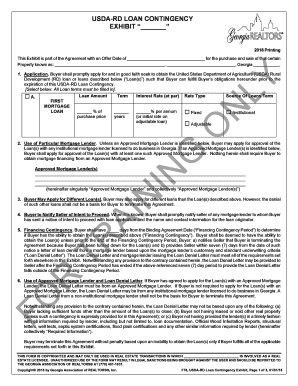 Fillable Online USDA-RD LOAN CONTINGENCY Fax Email Print - pdfFiller