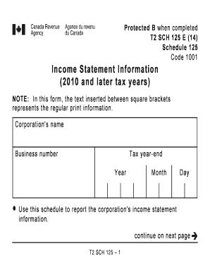 T2sch125 - Fill Online, Printable, Fillable, Blank | pdfFiller