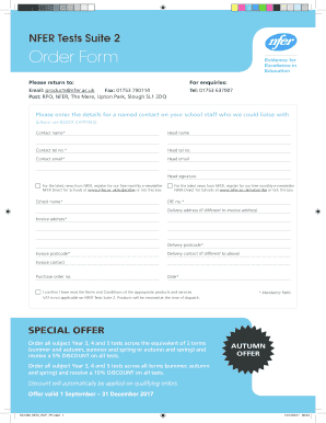 Fillable Online NFER Tests Suite 2 Fax Email Print - pdfFiller