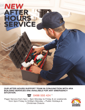 Fillable Online OUR AFTER HOURS SUPPORT TEAM IN CONJUNCTION WITH ARA ...