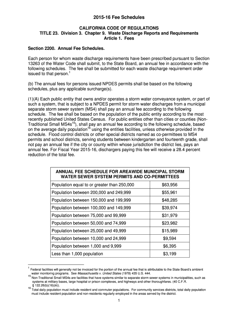 Fillable Online Annual Fee Schedules Fax Email Print - pdfFiller
