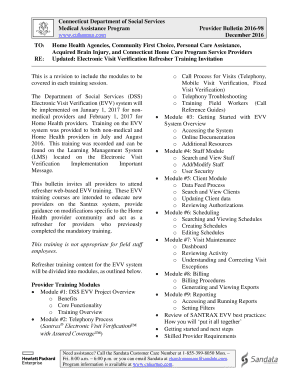 Fillable Online Updated: Electronic Visit Verification Refresher ...