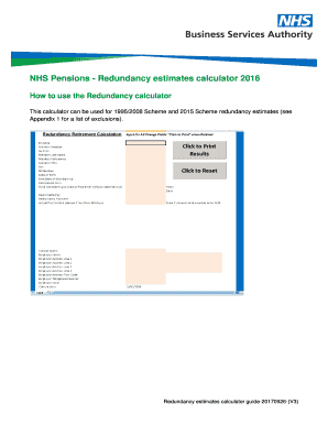 Fillable Online How to use the Redundancy calculator Fax Email Print ...