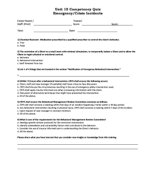 Fillable Online Unit 15 Competency Quiz Fax Email Print - pdfFiller