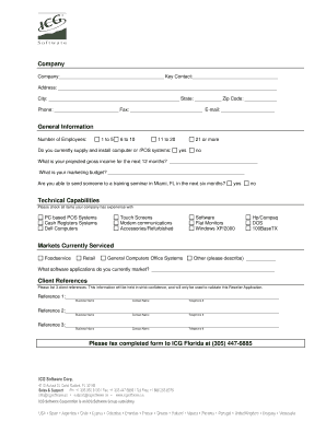 Fillable Online Company: Key Contact: Fax Email Print - pdfFiller