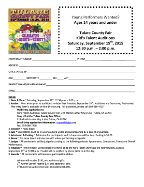 Fillable Online Young Performers Wanted Fax Email Print - pdfFiller