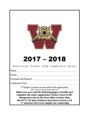Fillable Online whs rocklinusd Associated Student Body Leadership ...
