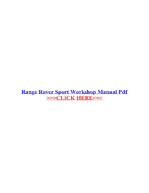 Fillable Online Range Rover Sport Workshop Manual Pdf Fax Email Print ...