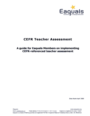 Fillable Online CEFR Teacher Assessment Fax Email Print - pdfFiller