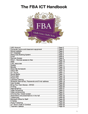 Fillable Online The FBA ICT Handbook Fax Email Print - pdfFiller