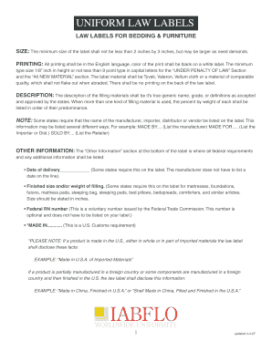 Fillable Online UNIFORM LAW LABELS Fax Email Print - pdfFiller