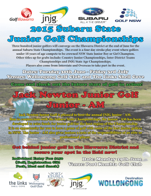 Fillable Online Junior Golf Championships Fax Email Print - pdfFiller