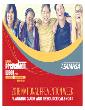 Fillable Online We all look forward to National Prevention Week (NPW ...