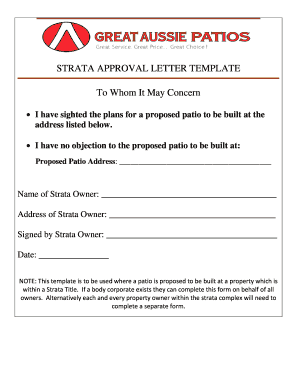 Letter To Strata Template - Fill Online, Printable, Fillable, Blank ...