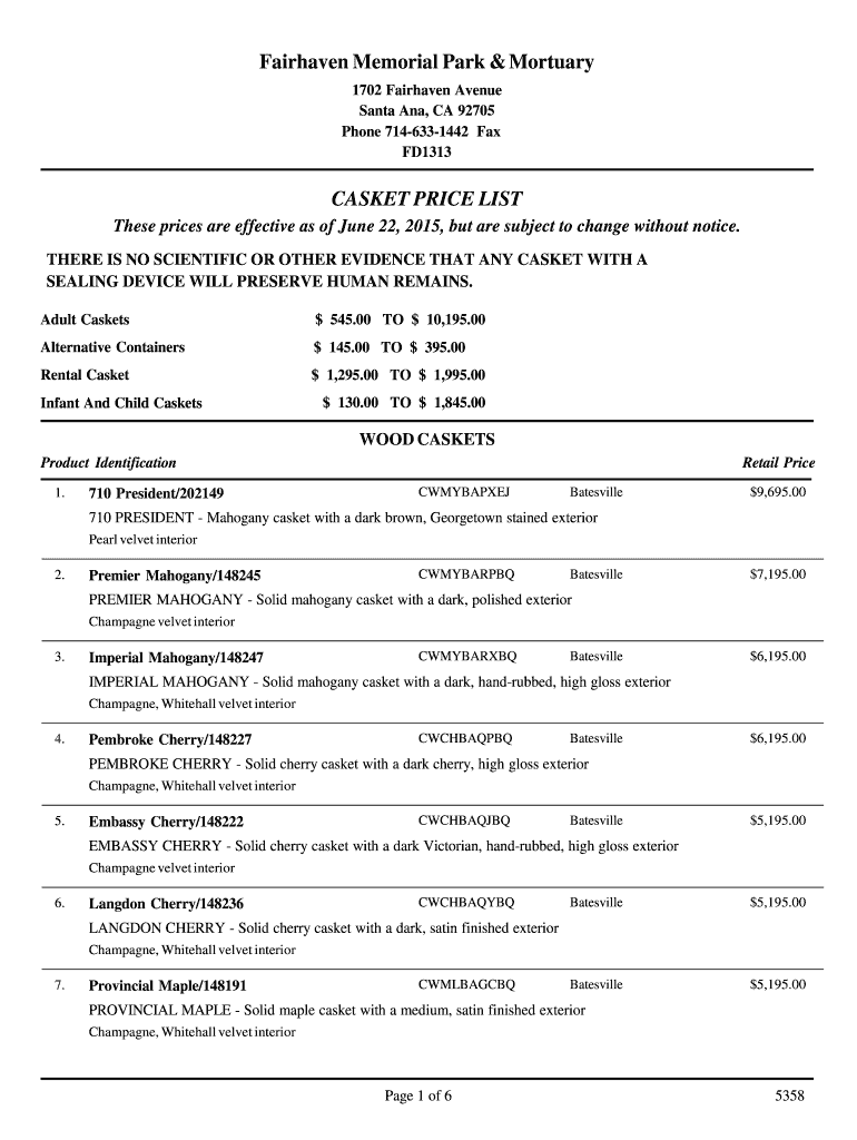 Fillable Online Fairhaven Memorial Park & Mortuary Fax Email Print ...