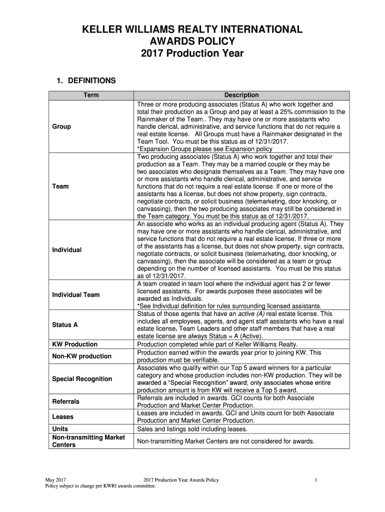 Fillable Online Keller Williams Business Model (The Only Agent-Centric ...