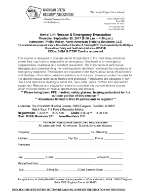 Fillable Online Aerial Lift Rescue & Emergency Evacuation Fax Email ...