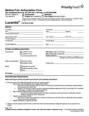 Fillable Online Prior authorization form: - Priority Health Fax Email ...