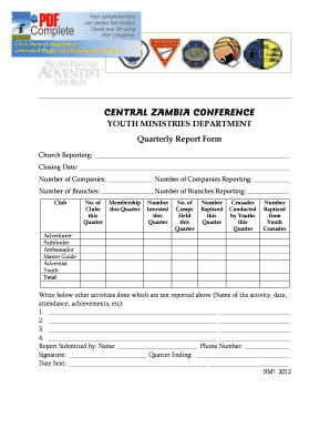 Fillable Online Church Reporting: Fax Email Print - pdfFiller