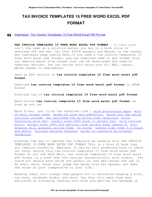 Fillable Online Register Free To Download Files File Name : Tax Invoice ...