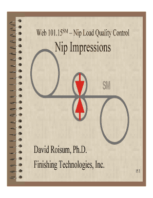 Fillable Online 15SM Nip Load Quality Control Fax Email Print - pdfFiller