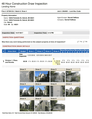 Fillable Online 48 Hour Construction Draw Inspection Fax Email Print ...