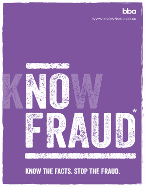 Fillable Online * Know Fraud is a trademark of the National Fraud ...